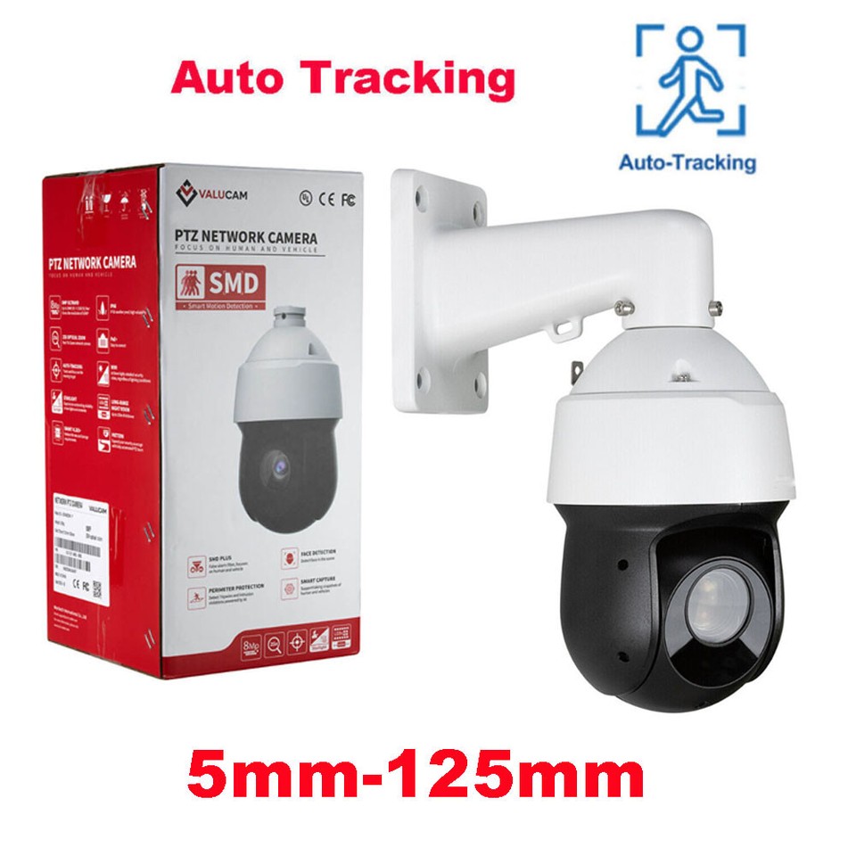 Auto Tracking VALUCAM VC-SDV4825IW-F 4K 25x ZOOM PTZ IP Camera 5-125mm ...
