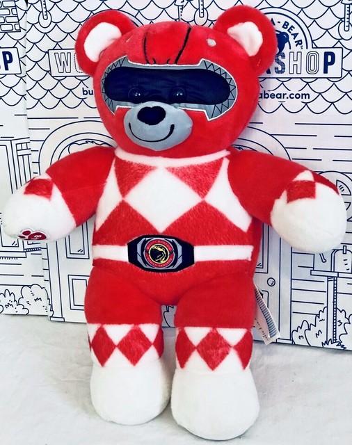 Build A Bear Power Rangers Plush Red Ranger Saban Doll Limited Edition ...