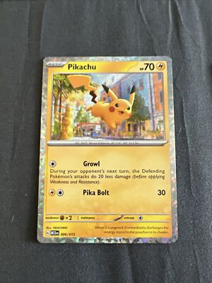 Pikachu 006/015 Holo Match Battle McDonalds 2023 Pokemon TCG | eBay