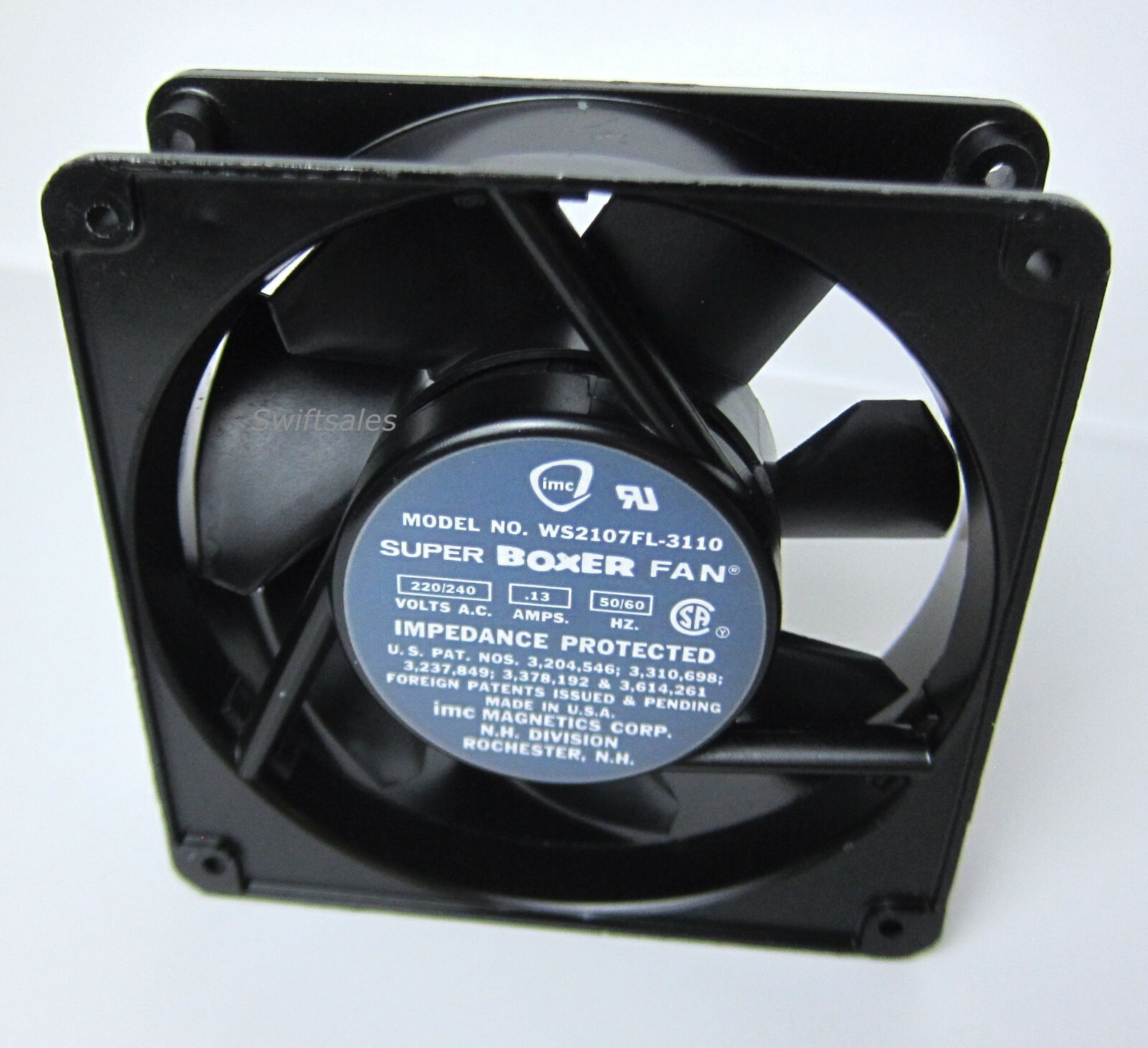 IMC Magnetics WS2107FL-3110 Metal Frame 7-Blade Super Boxer Fan 220 ...