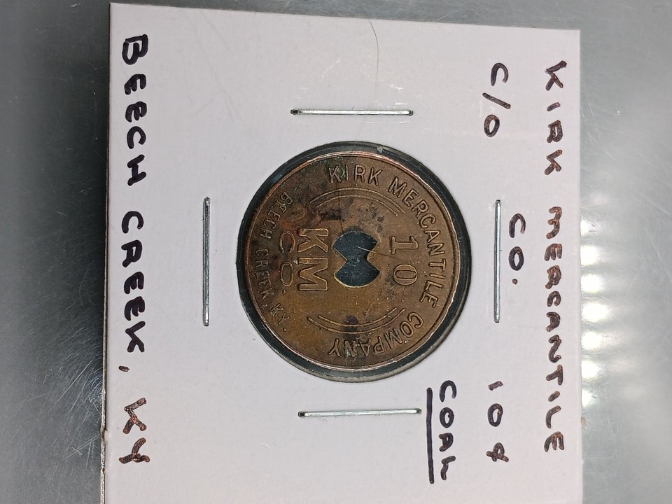 Beech Creek KY, Kirk Mercantile 10c Coal Scrip Token | eBay