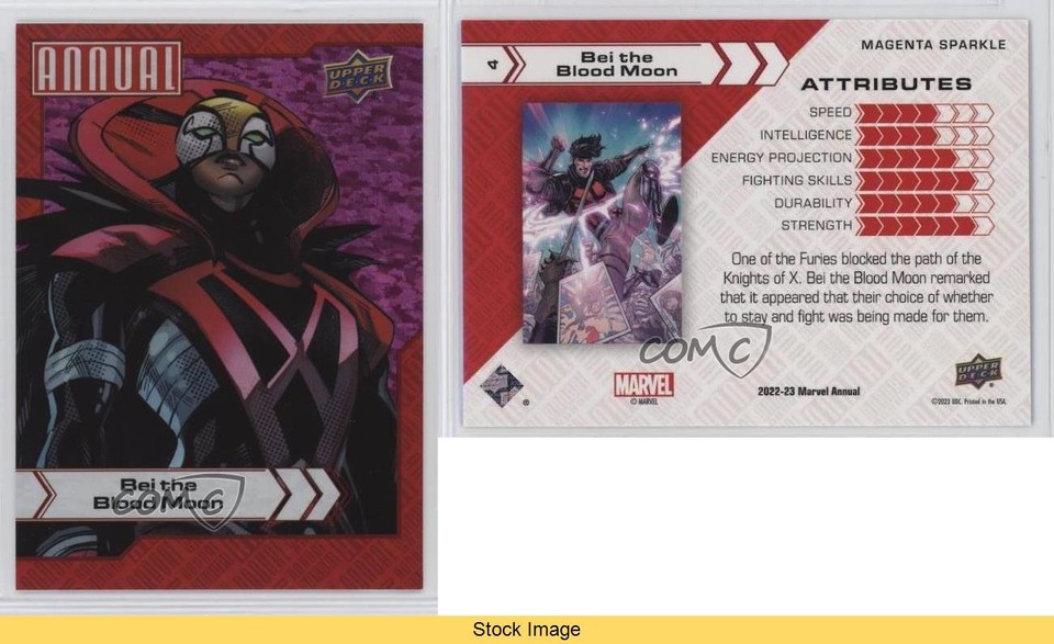 2022-23 Upper Deck Marvel Annual Magenta Sparkle Bei the Blood Moon #4 ...
