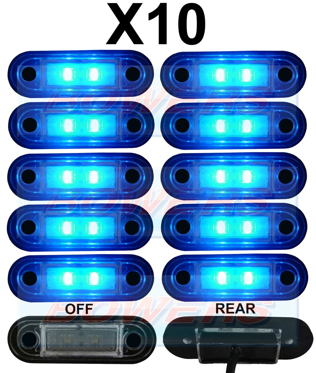 Blue Led Clearance Lights Quick Fit Led Marker Light Blue 12V 24V