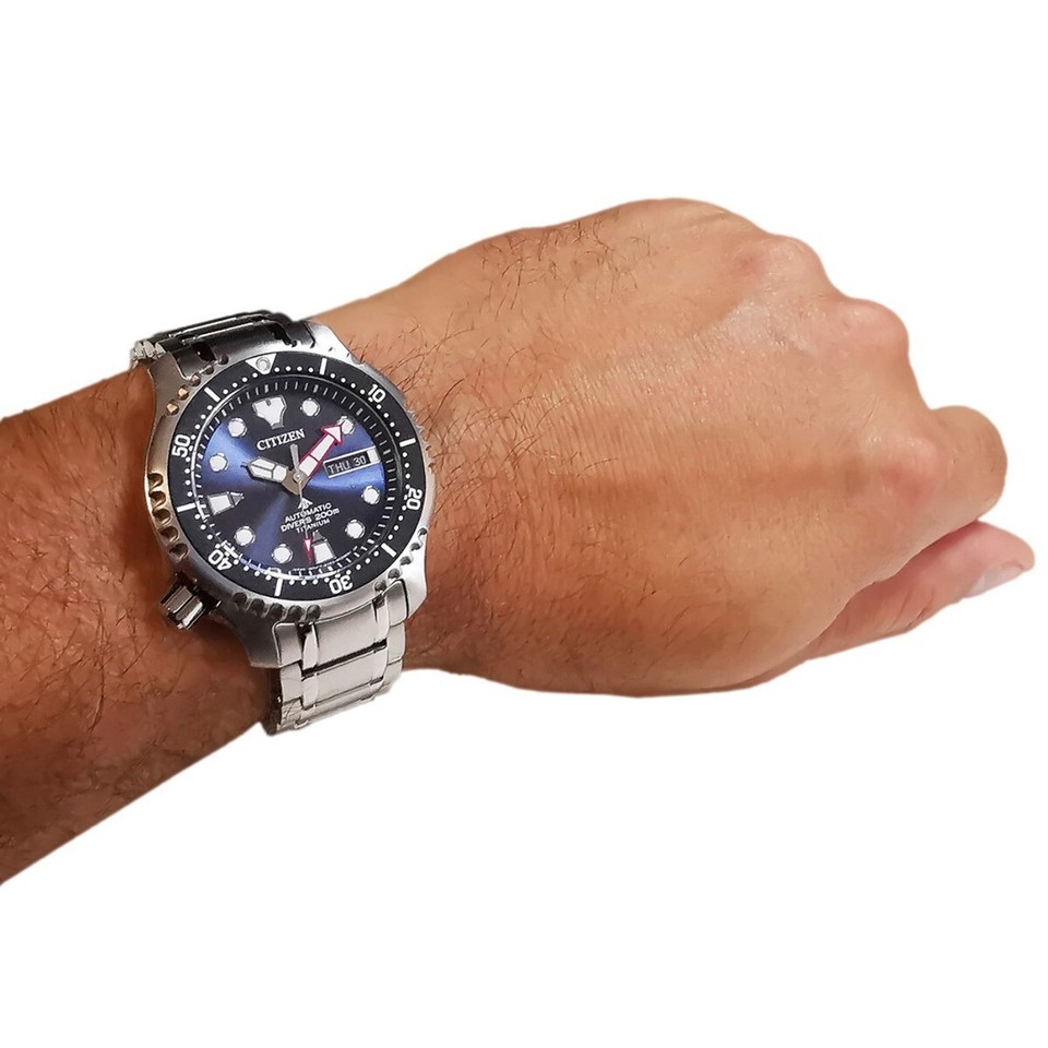 Citizen Watch Promaster Diver Automatic Super Titanium Deep Blue Dial ...