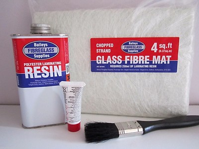 Fibreglass Repair Kit GRP Resin Matting Glass Fibre Over 10,000 Now ...