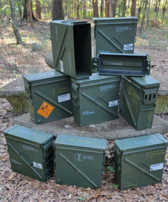 Surplus Military Ammo Can 25mm PA125 Lot of Two (2) Very Good Condition ...