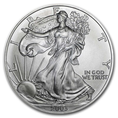 (1) 2003 1oz BU ASE American Silver Eagle $1 Dollar MS/Uncirculated ...