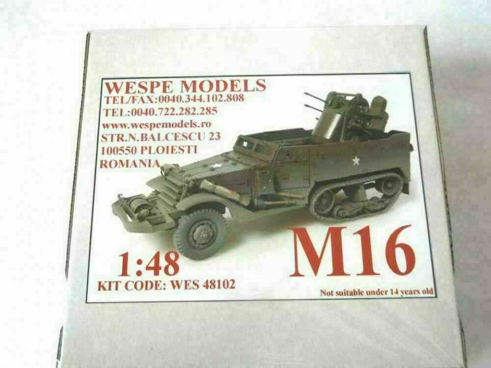 M 16 Multiple Gun Motor Carriage - Wespe Models 1:48 half-truck resin ...