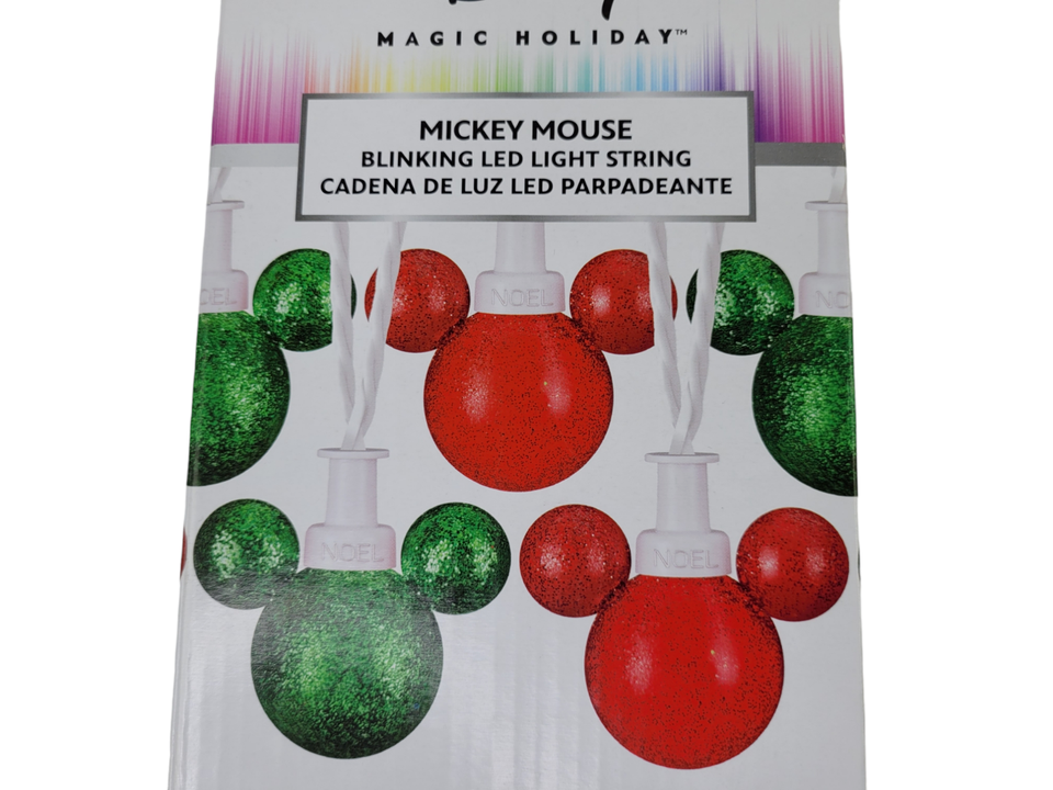 Disney Magic Holiday Set 8 Mickey Mouse Blinking White LED Christmas ...