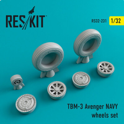 Reskit 1/32 Grumman TBM-3 Avenger Navy Wheels set for Trumpeter kits | eBay