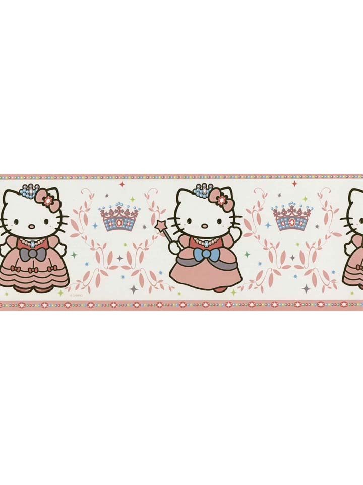 Hello Kitty Princess Wallpaper Border Disney Tinkerbell On Black Denim