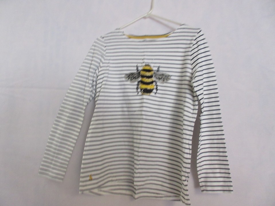 Joules Bee Embellishment Long Sleeve Jersey Top SIZE US 10 | eBay
