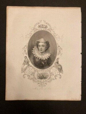 Catholic Art - Engraving - Mary Stuart Queen of Scots - 1840 | eBay
