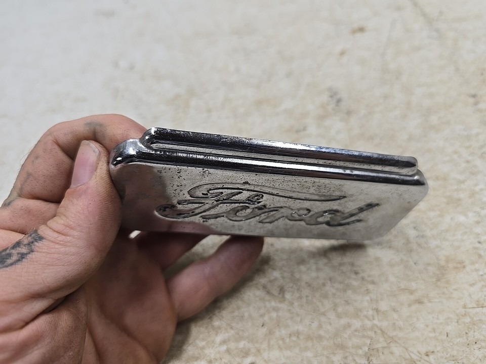Original 1941 Ford Script Hood Trim Emblem 11C-16606-B | eBay