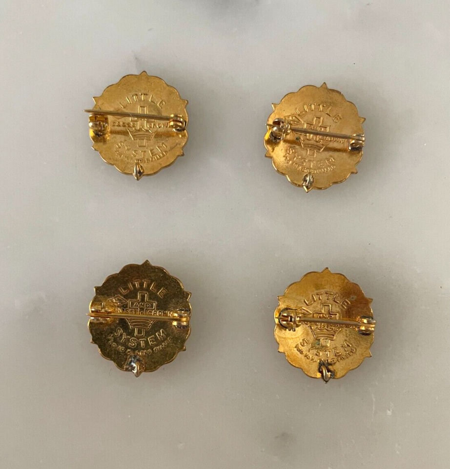 Vintage 10K GF Gold Little System Cross & Crown Sunday School Pin Lot ...