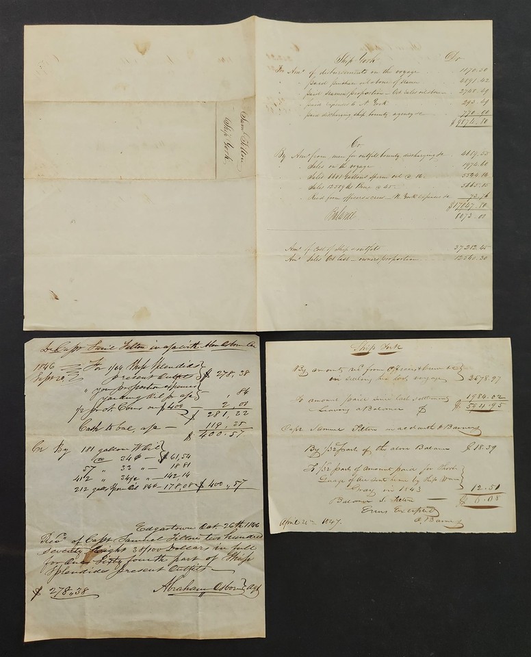 1840s antique SHIP Captain SAMUEL TILTON new bedford ma marthas ...