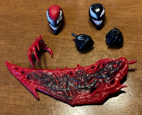 Marvel Legends Carnage Venom Head Hand Accessories Fodder Attachments ...