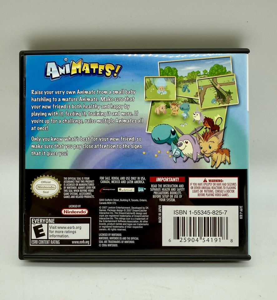 Animates Nintendo DS Includes Game Case And Manual Tested 625904541918 ...