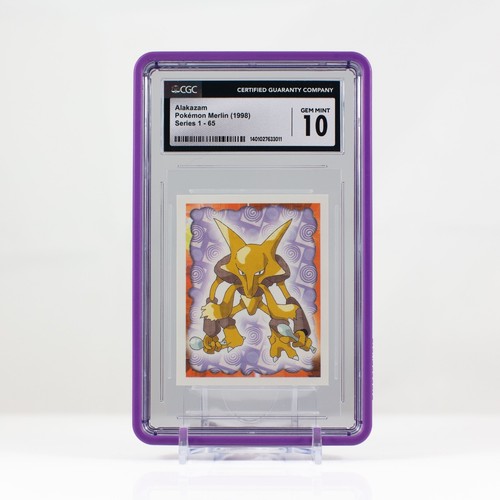 Pokemon Alakazam #65 Merlin Sticker Series 1 Topps - CGC 10 Gem Mint ...