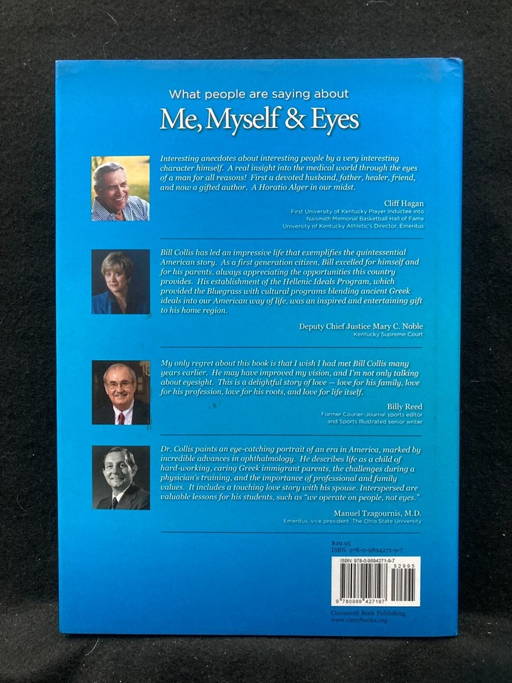 Me Myself & Eyes by William J. Collis M.D. (Hardcover, 2013) Signed | eBay