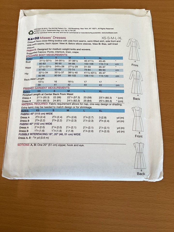 3 Dress Patterns Kwik Sew K4132 ,See & Sew 3880,Easy Stitch n Save ...
