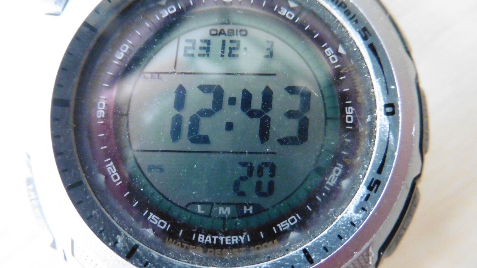 Casio 3070 Paw-1300 Pathfinder Solar 100m Compass Thermometer Mens 47mm ...