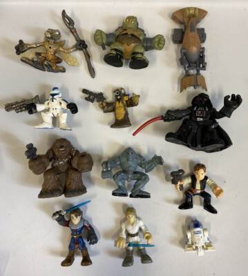 Star Wars Galactic Heroes Lot Of 12 Mini Squad Figures R2D2 Vader Luke ...