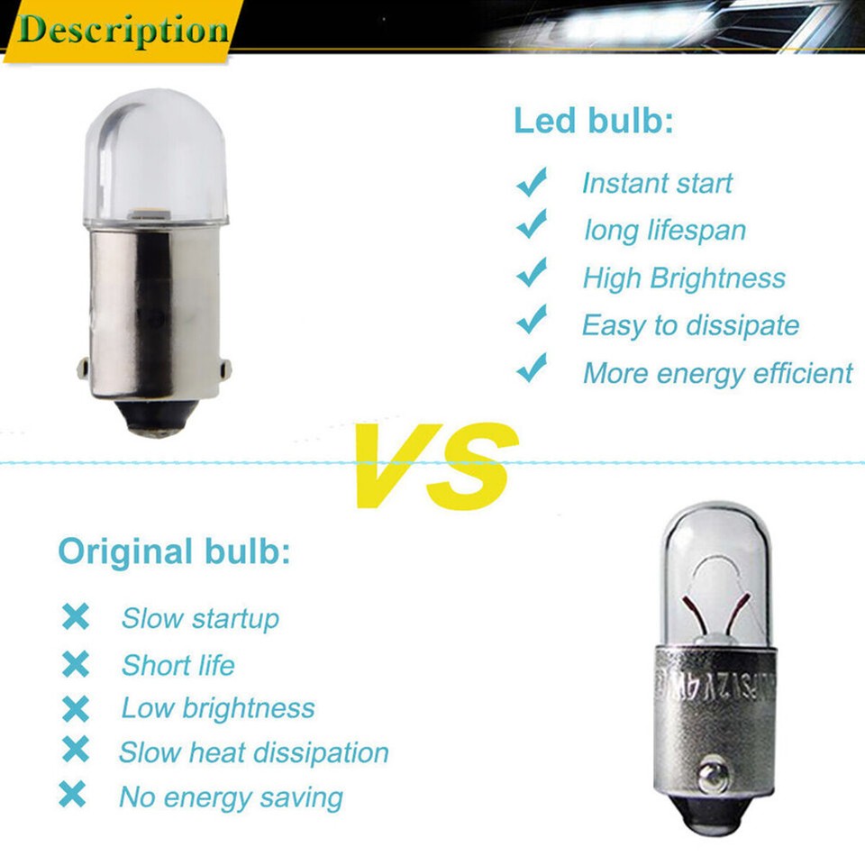 10Pcs Warm White 433 LED Bulbs 18V 18 Volt Bayonet Base Bulb for Lionel ...