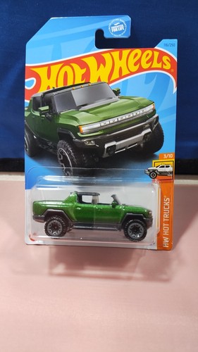 HOT WHEELS GMC HUMMER EV HW HOT TRUCKS SERIES #3/10 GREEN DIECAST 1:64 ...