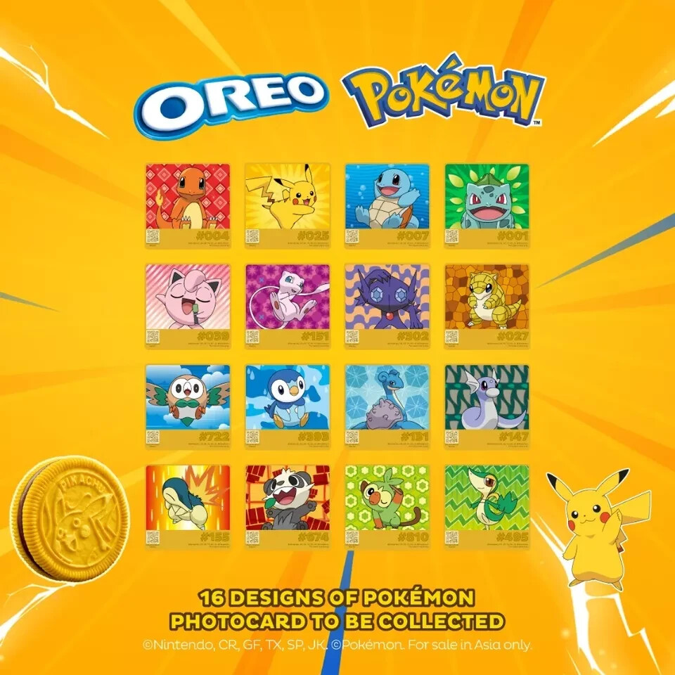 OREO x POKEMON CARDS, Complete Collector Edition, Full Set of 16 Pieces ...