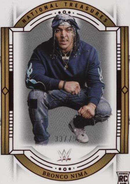 2024 Panini National Treasures WWE - Bronco Nima #24 Red /75 (RC) for ...