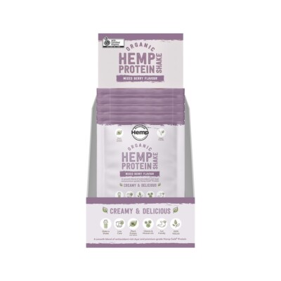 Hemp Foods Australia Organic Hemp Protein Shake Mixed Berry Sachet 35g ...