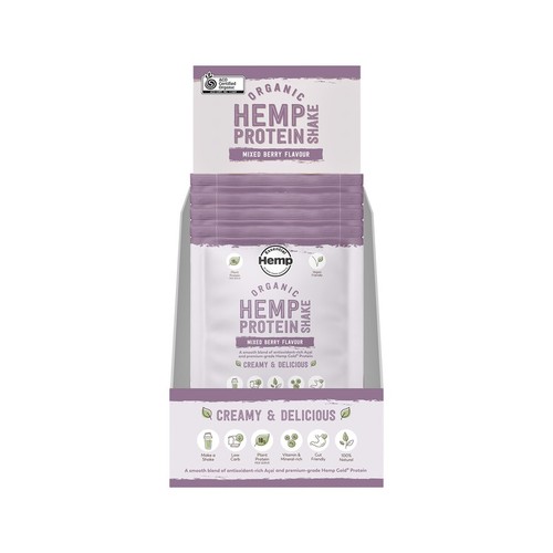 Hemp Foods Australia Organic Hemp Protein Shake Mixed Berry Sachet 35g ...