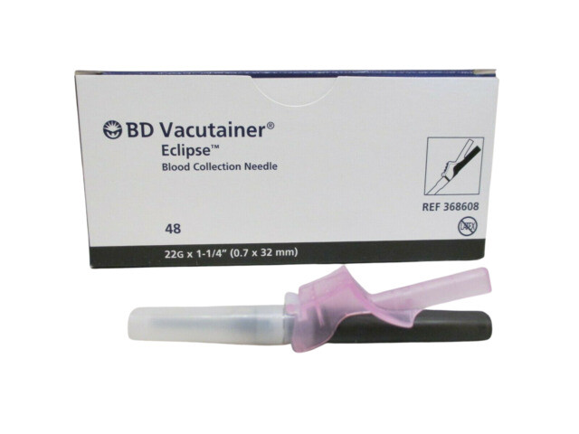 BD 368608 Vacutainer Eclipse Blood Collection Needle - Pack of 48 for ...