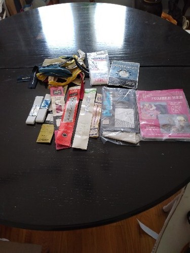 ZIPPERS Assorted Colors and Sizes, Lot of 19. Elastic, Webbing, Snaps ...