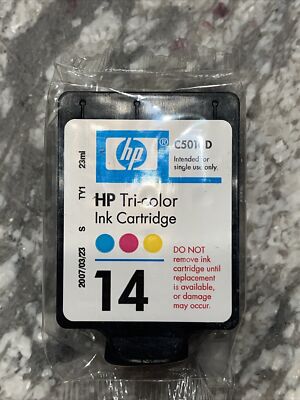 HP 14 Tri-Color Ink Cartridge #C5010D NEW & Factory Sealed Genuine ...
