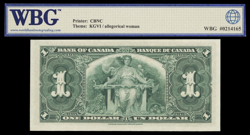Canada P58d World Banknote Grading, Graded 62 Uncirculated. Banknote ...