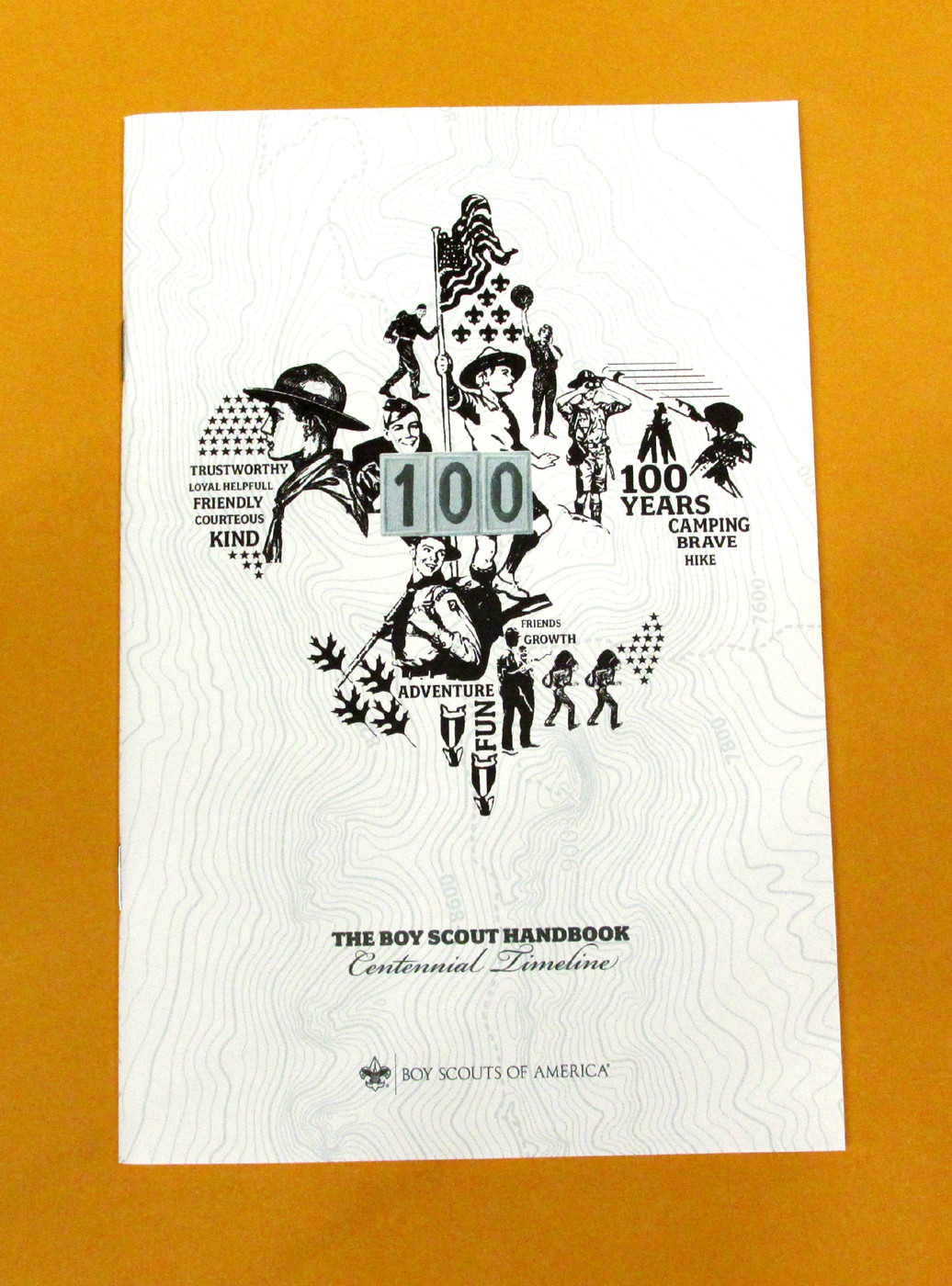 Boy Scout 100 Year BSA SCOUT HISTORY HANDBOOK book booklet 24pg color ...