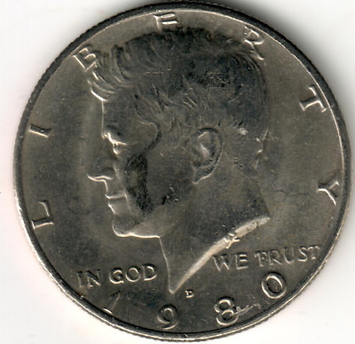 USA - 1980D - Kennedy ½ Dollar - #2153 | eBay