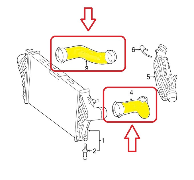 2X Tuyau Turbo Ladeluftschlauch Pour MERCEDES ML 350 CDI 4-Matic ...