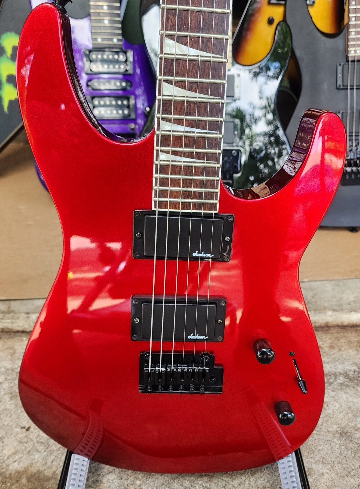 Jackson Dinky JS12 Electric Guitar Metallic Red Customized | eBay