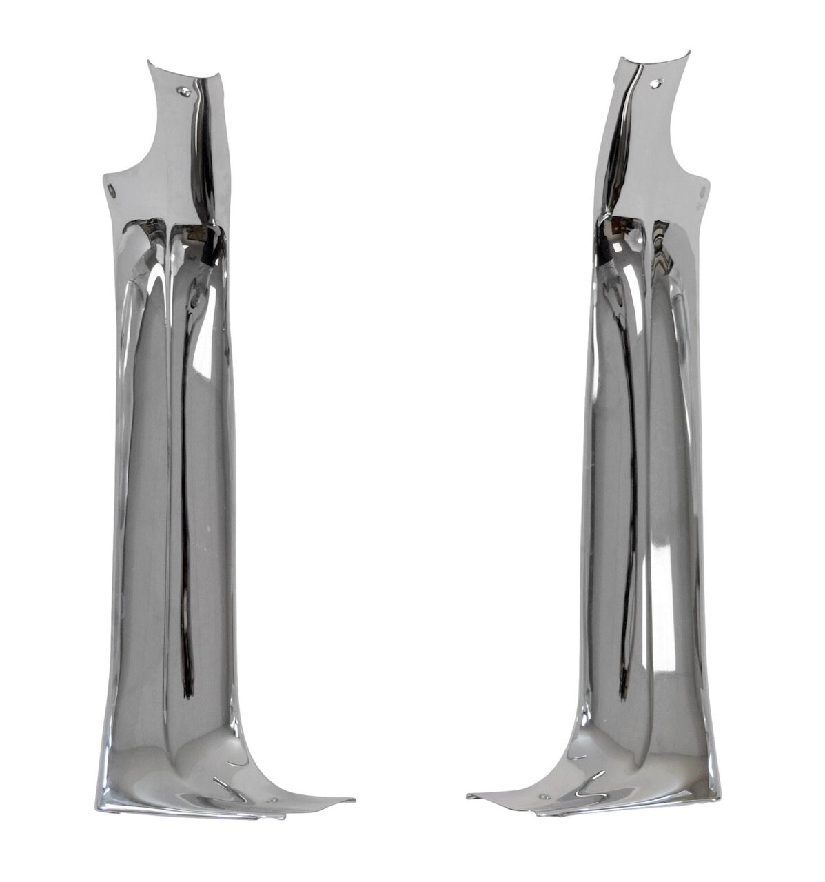 55 56 57 Hardtop & Nomad Chrome Vertical Inside Windshield Garnish ...