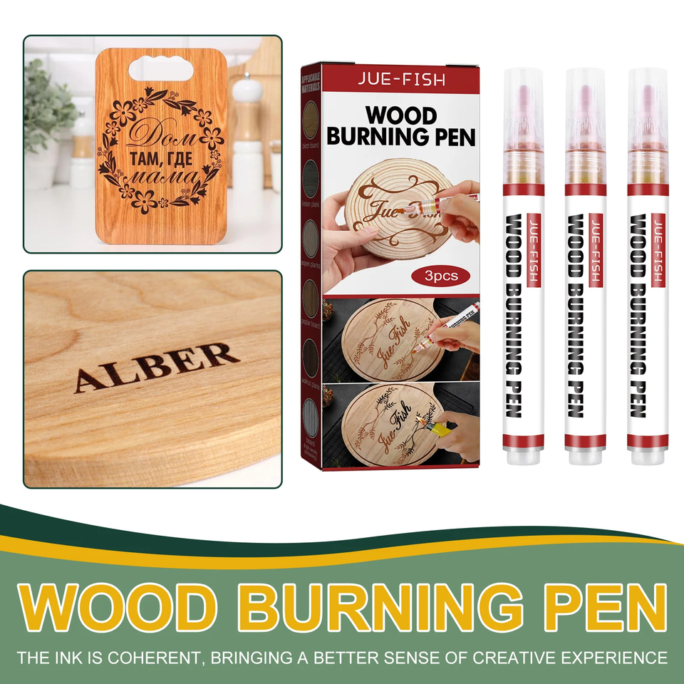 Craft Pyrography Chemical Fine Tip Wood Burning Pen Painting Pen Scorch ...