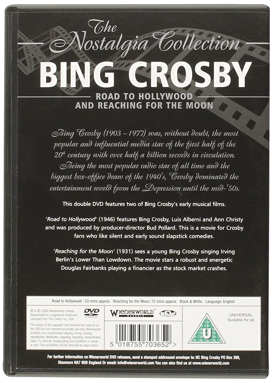Bing Crosby - Road To Hollywood (DVD) Ann Christy Luis Alberni ...