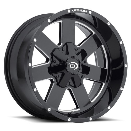 20x9 Vision Off-Road 411 Arc Gloss Blk Milled Wheel 5x150 (12mm ...