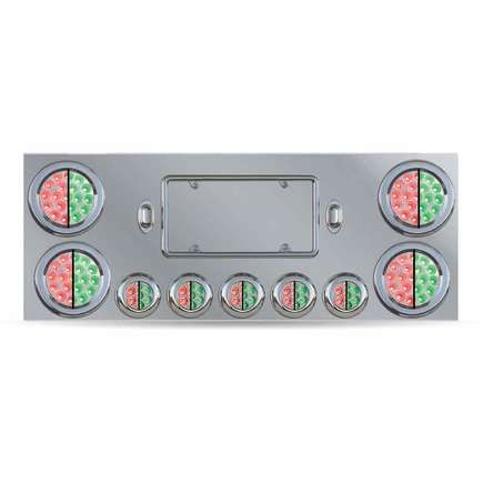 Trux TU-9002L6 Center Panel, Rear, Stainless Steel, With 4 X 4", 5 X 2 ...