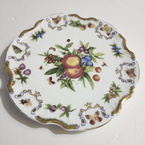 I. Godinger & Co scalloped square gold rimmed serving plate Butterfly ...