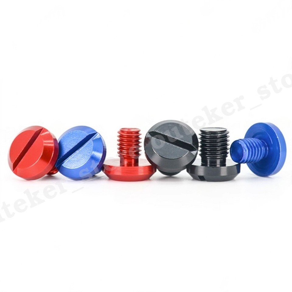 Aluminum 6063 Slotted Flat Head Rearview Mirror Hole Plug Screws M8 M10 ...