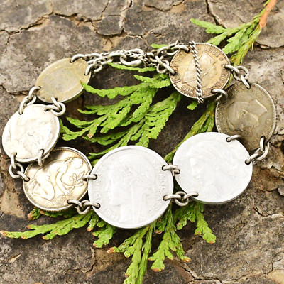 Sterling Silver 30's 40's & 50's US & Foreign Coins Keepsake Chain ...
