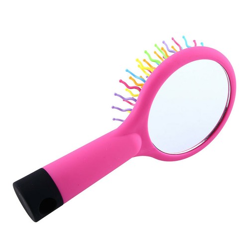 Rainbow Volume Detangling Hair Brush & Mirror Comb Anti-Static ...